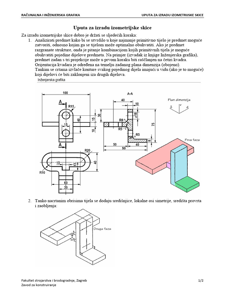 Upute Za Izradu Izometrijske Skice | PDF