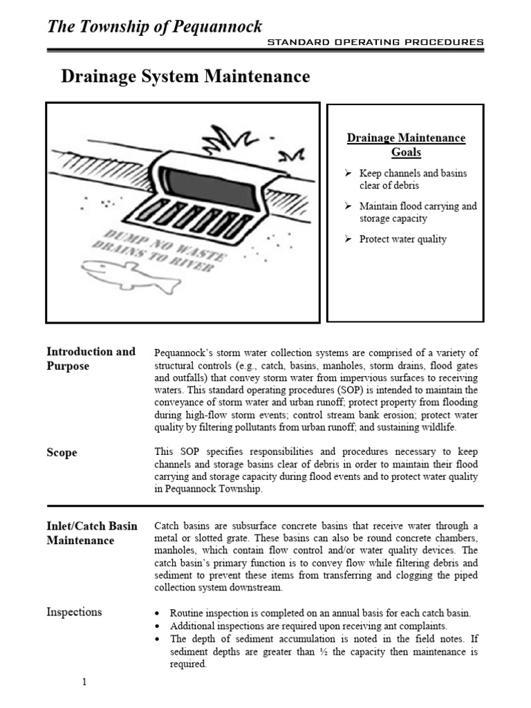 Stop Drainage Maintenance PDF | PDF | Storm Drain | Stormwater