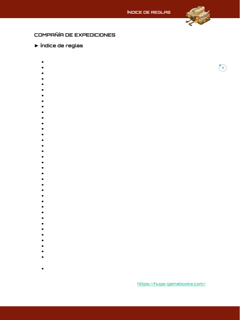 Compañía de Expediciones - Índice de Reglas | PDF