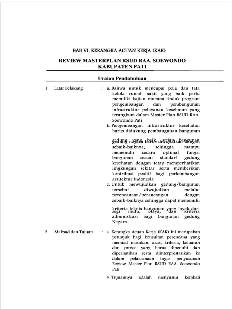 Masterplan RSUD RAA Soewondo Pati | PDF