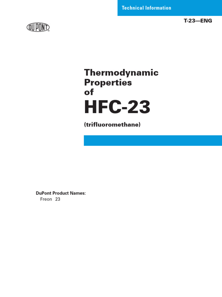 h58840 Freon23 Thermo Prop Eng | PDF | Enthalpy | Pressure