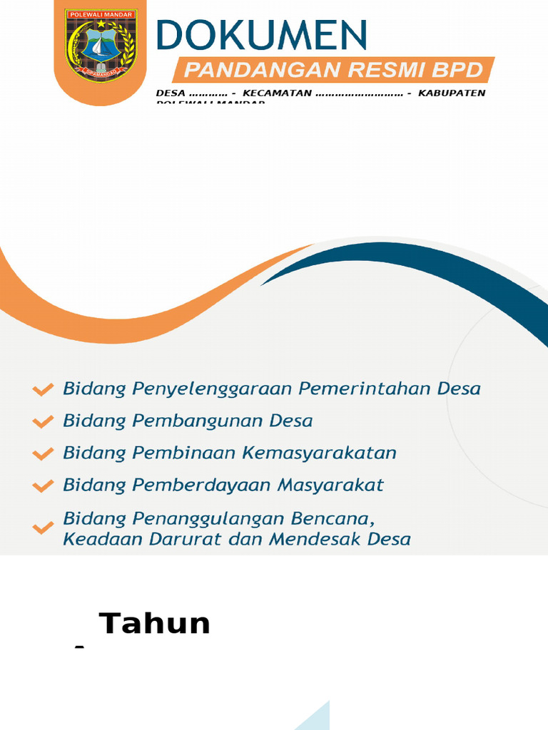 Pandangan Resmi BPD untuk RKP 2025 | PDF