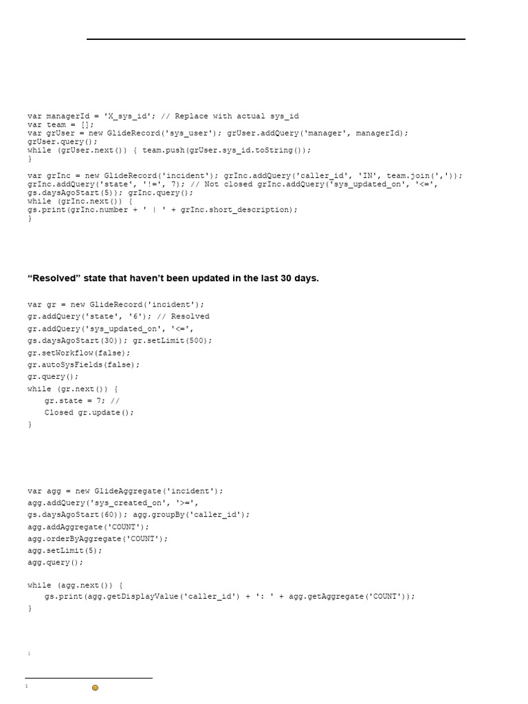 Advanced ServiceNow Scripting Interview Q A 1751963381 | PDF | Computer Programming | Software ...