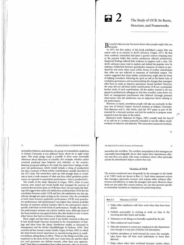 (OCB) Extract Pages From Organ, Podsakoff & MacKenzie - Organizational ...
