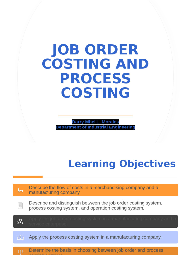 Job Order and Process Costing Overview | PDF | Cost Of Goods Sold ...