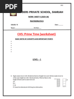 Class 6 Prime Time Math Questions | PDF