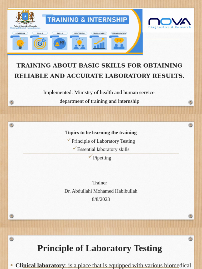 Essential Laboratory Skills Training Guide | PDF | Medical Specialties