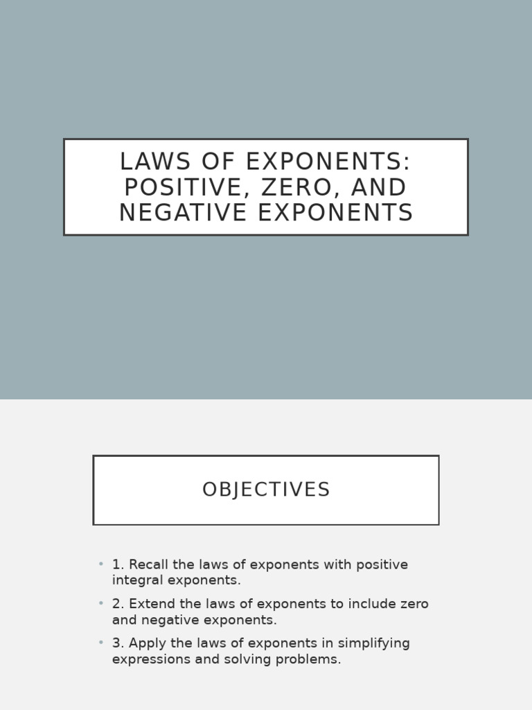 Exponents Lesson Plan | PDF