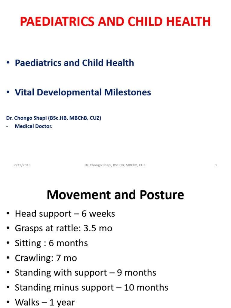 Child Development Milestones Guide | PDF