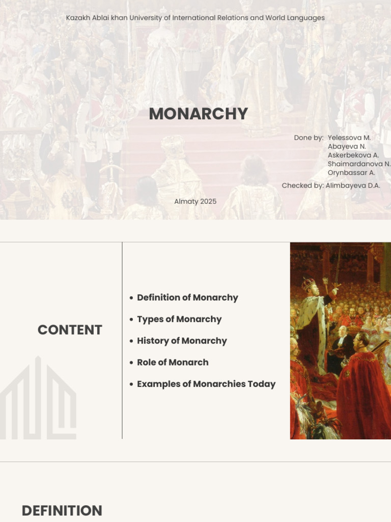 Understanding Monarchy: Types and Roles | PDF | Monarchy | Monarch