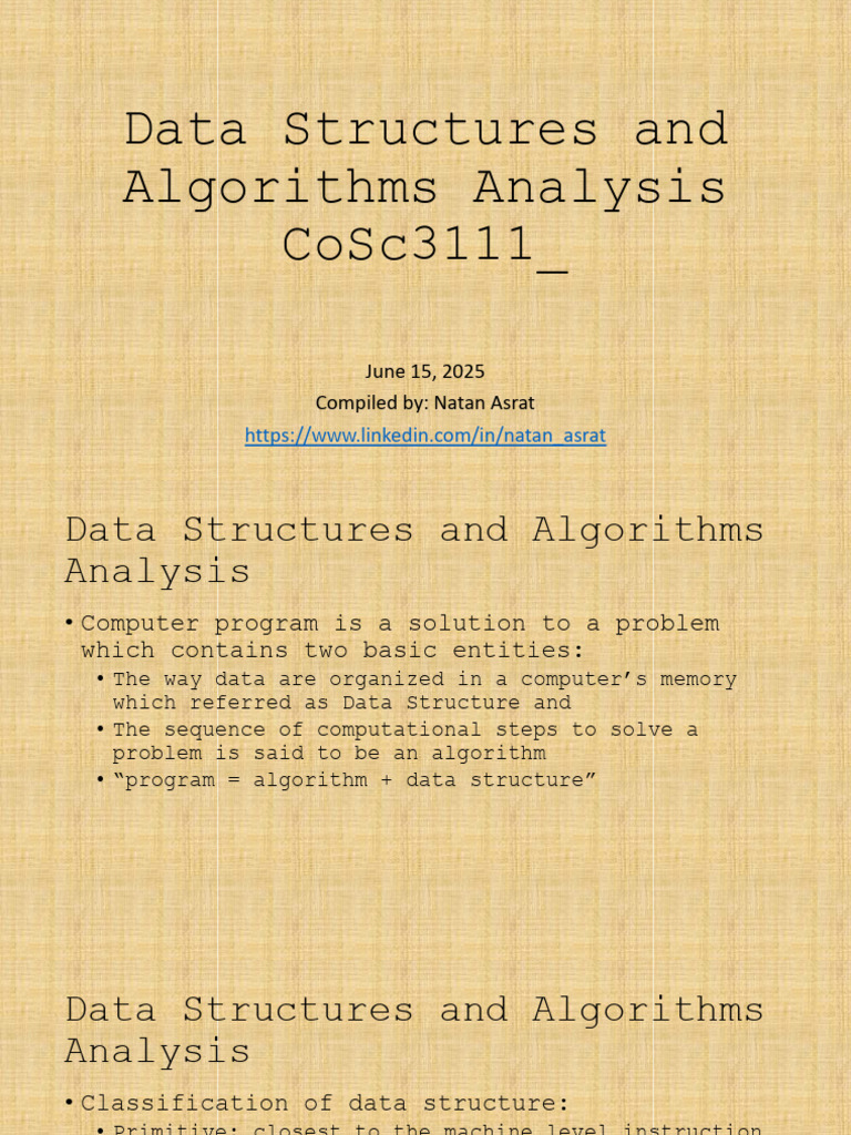Data Structures and Algorithms Analysis by Natan Asrat | PDF | Queue ...