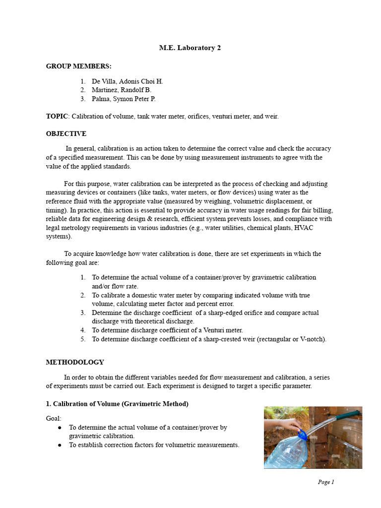 Water Meter Calibration Techniques | PDF | Calibration | Flow Measurement
