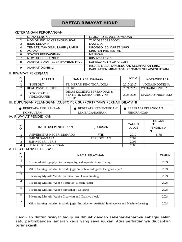 Rael CV | PDF