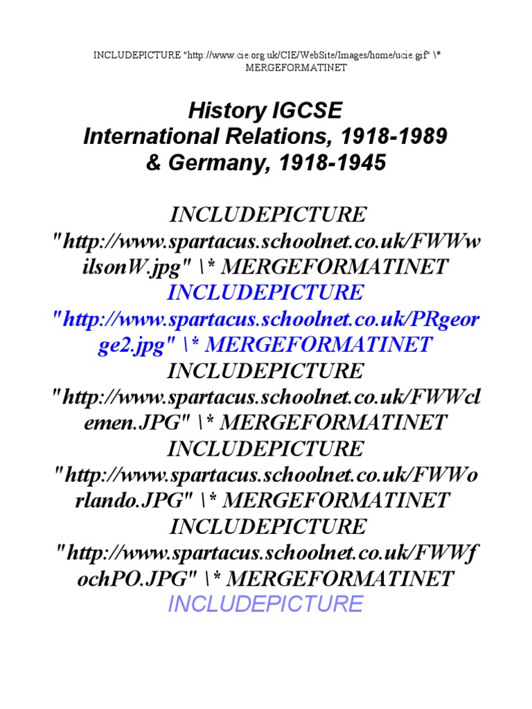 IGCSE History: International Relations & Germany | PDF | Nazi Germany ...