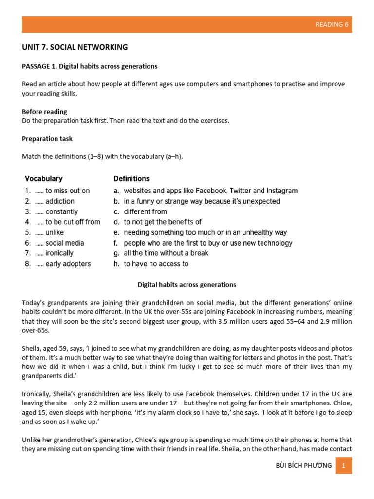 UNIT 7. Social Networking | PDF | Social Media | Popular Culture & Media Studies