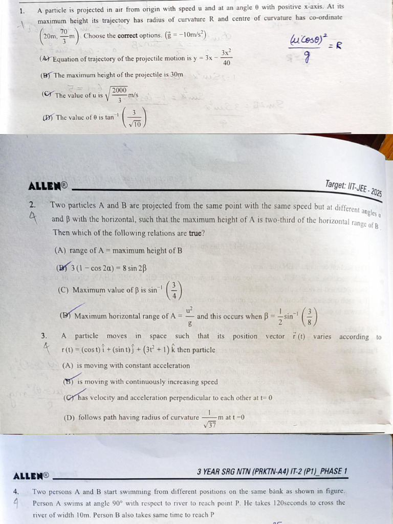 Kinematics Advanced | PDF