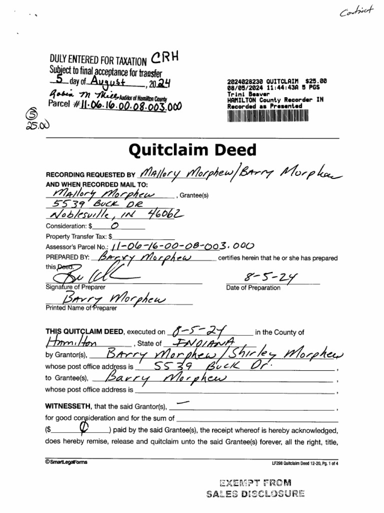 #2024028230 Hamilton County Indiana - Barry Morphew | PDF