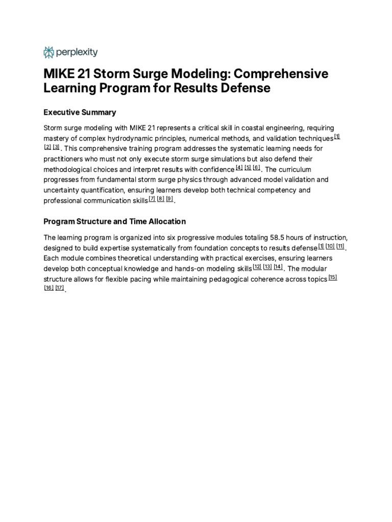 MIKE 21 Storm Surge Modeling Training | PDF | Sensitivity Analysis ...