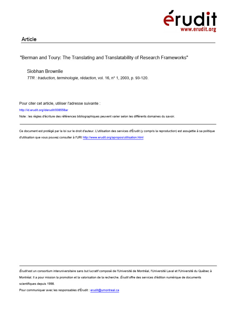 Berman and Toury: Translation Frameworks Analysis | PDF | Paradigm ...