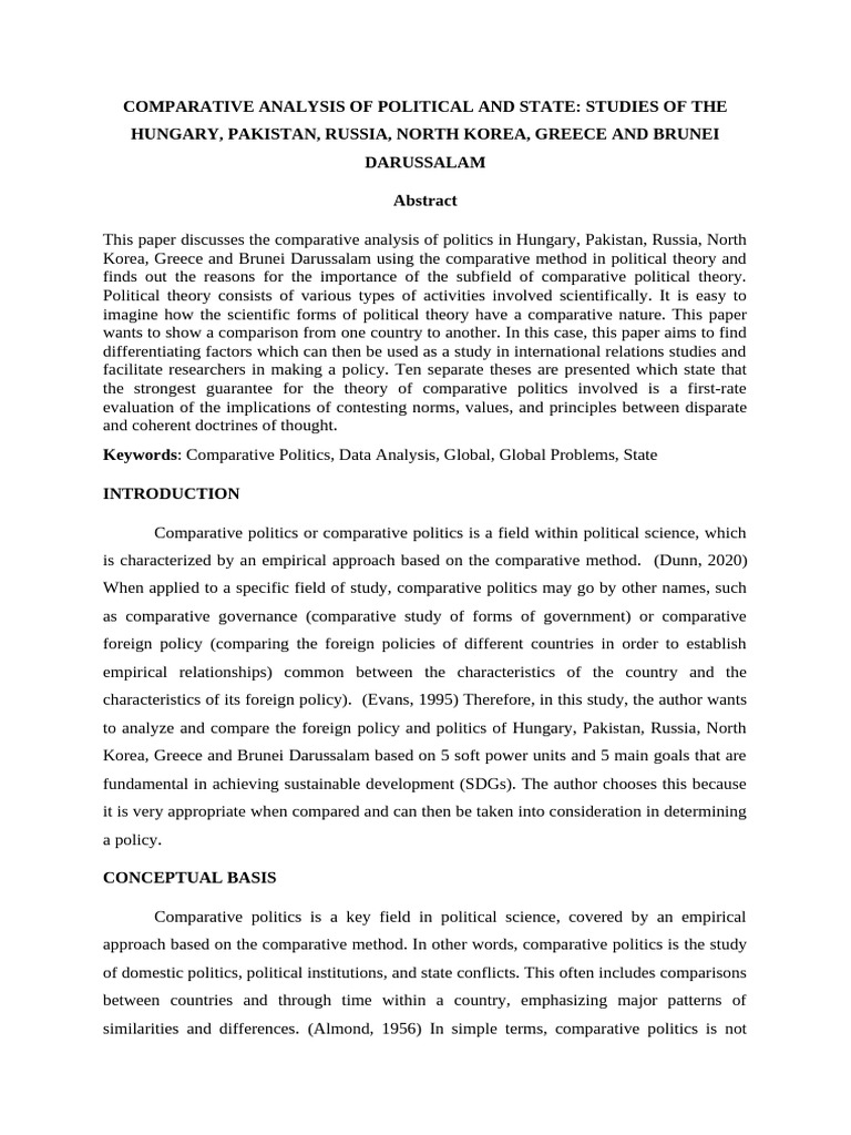 5004 - Revisi Comparative Politics | PDF | Poverty | Poverty & Homelessness