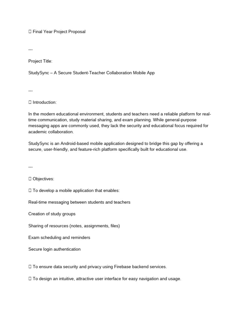 Secure Student-Teacher App Proposal | PDF | Mobile App | Android ...