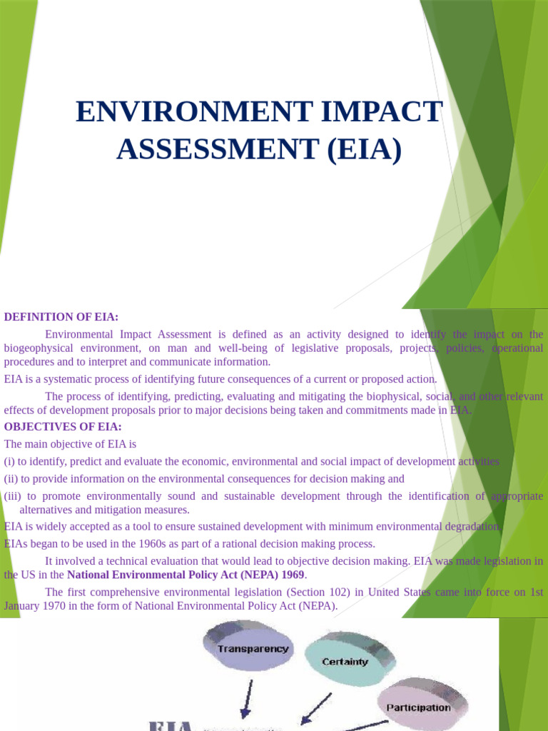 Environment Impact Assessment | PDF | Environmental Impact Assessment | National Environmental ...