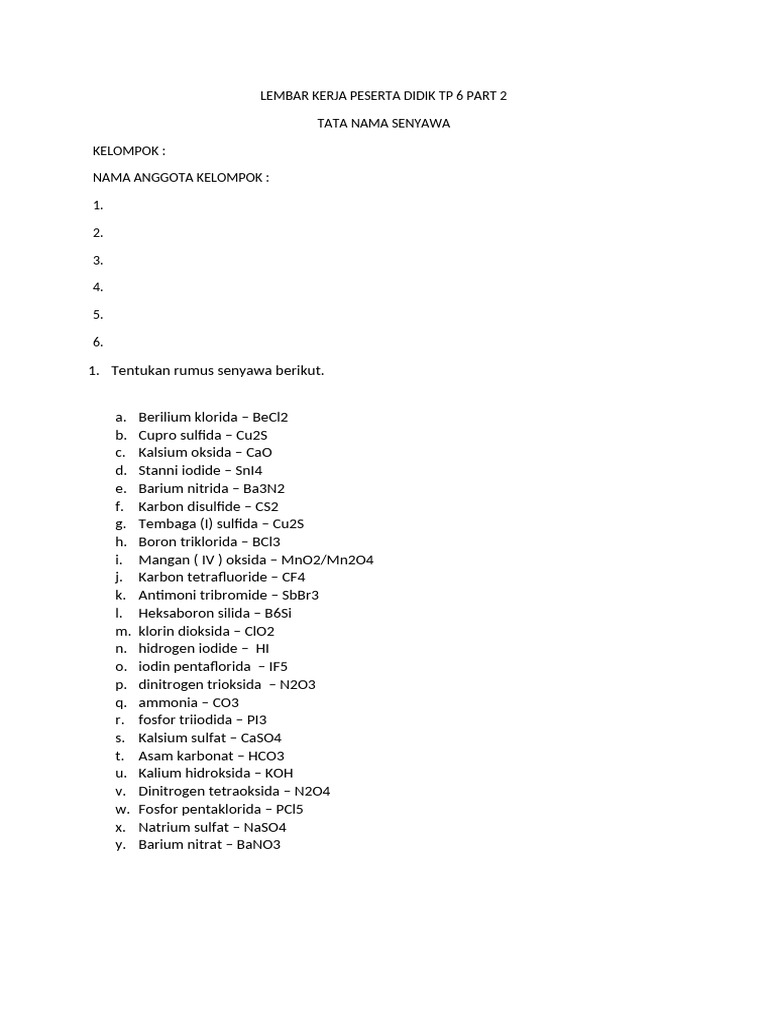 Lembar Kerja Peserta Didik TP 6 Part 2 New | PDF