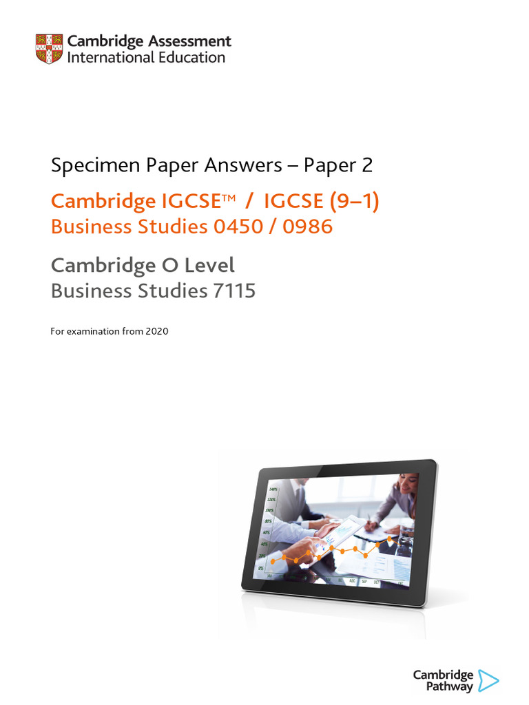 Specimen Answers for IGCSE Business Studies | PDF | Interest | Profit ...