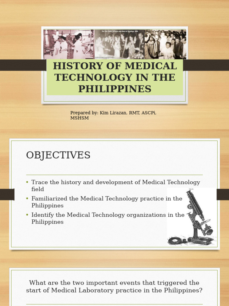 History of Medical Technology in the Philippines | PDF | Philippines ...