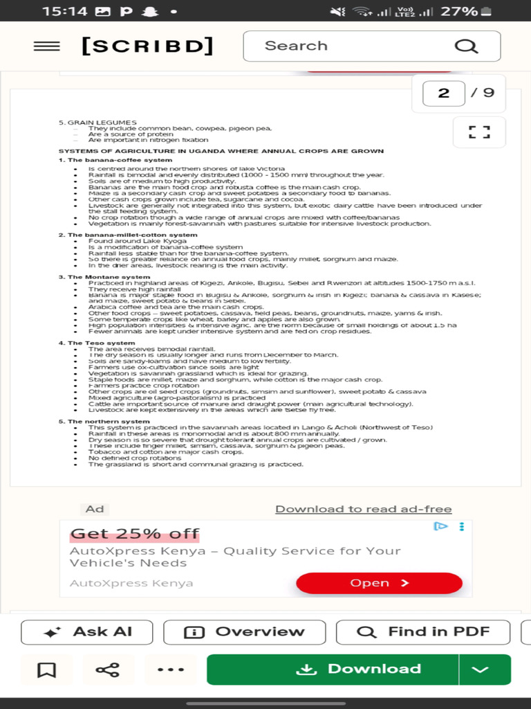Annual Crops Notes | PDF