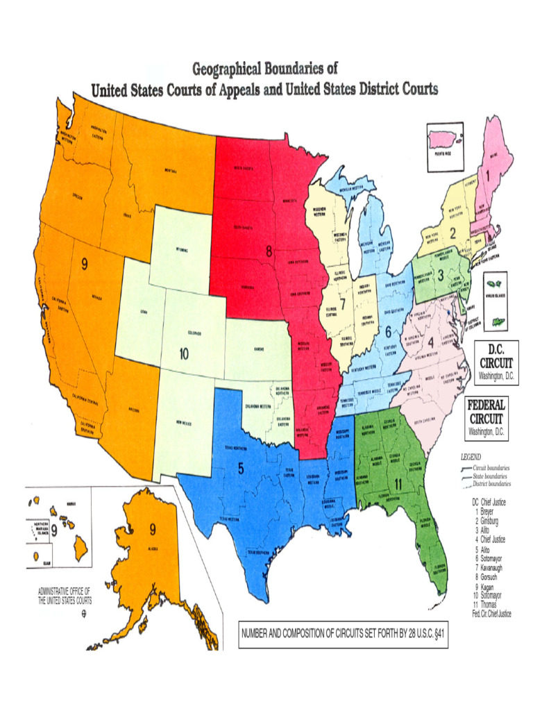 Circuit Map | PDF | Supreme Court Case Law | Courts
