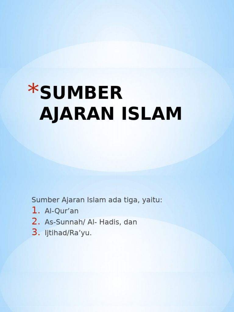 5-Sumber Ajaran Islam | PDF