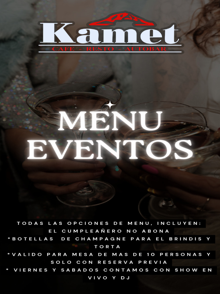 Menu Eventos Agosto | PDF