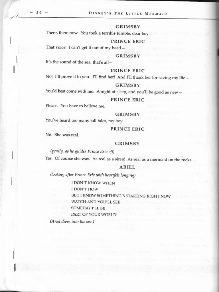 Prince Eric Acting Callback Pdf
