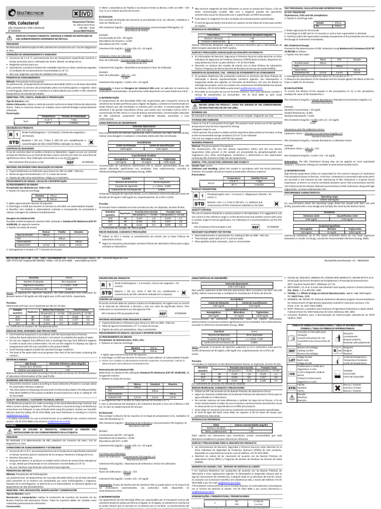 Dosagem de HDL Colesterol em Soro | PDF | Lipídio
