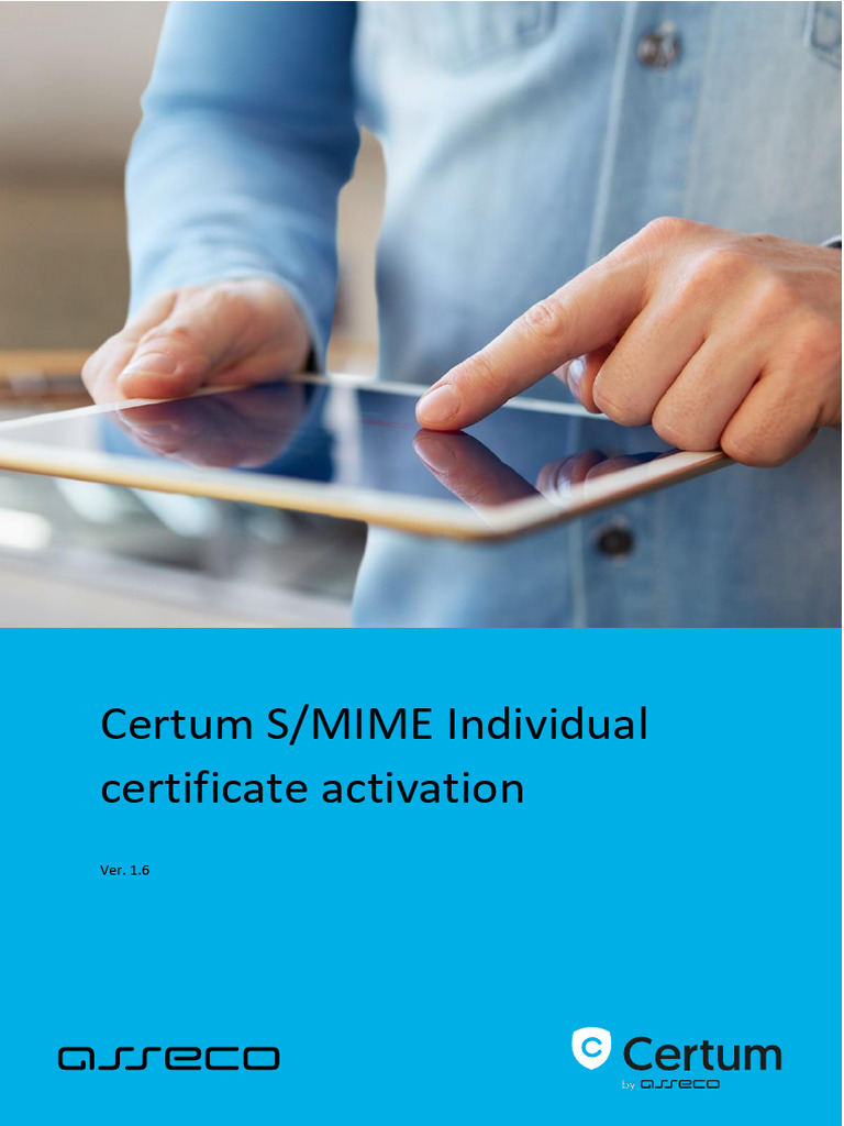 Certum S/MIME Certificate Activation Guide | PDF | Public Key ...