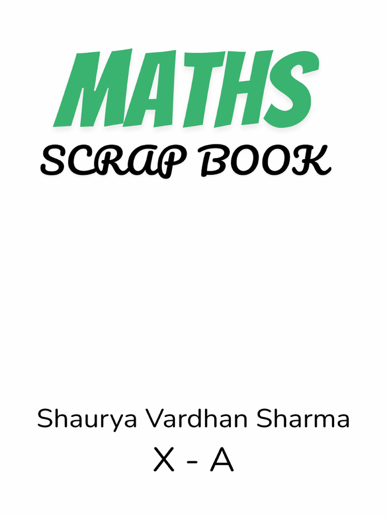 Maths Scrap File | PDF