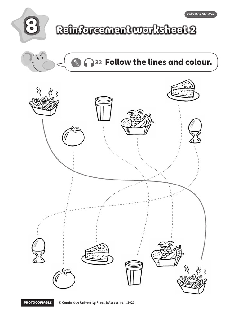KidsBox Starter Unit8 Reinforcement Worksheet 2 | PDF