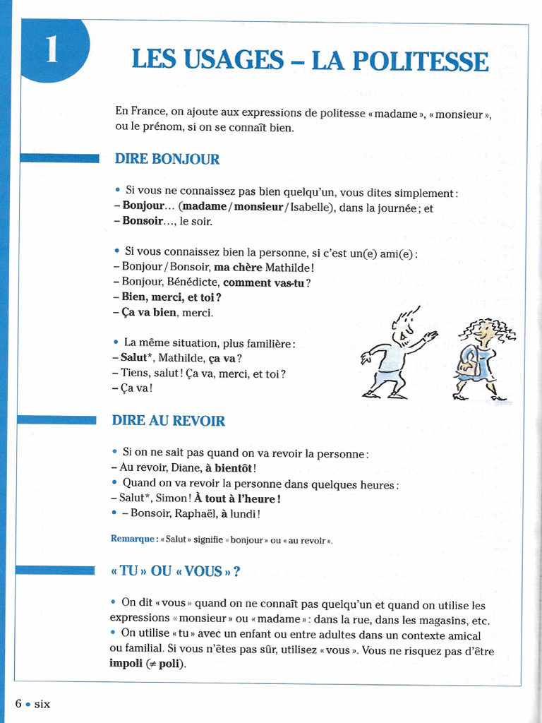 Ac 01 - Salutations - La Politesse | PDF