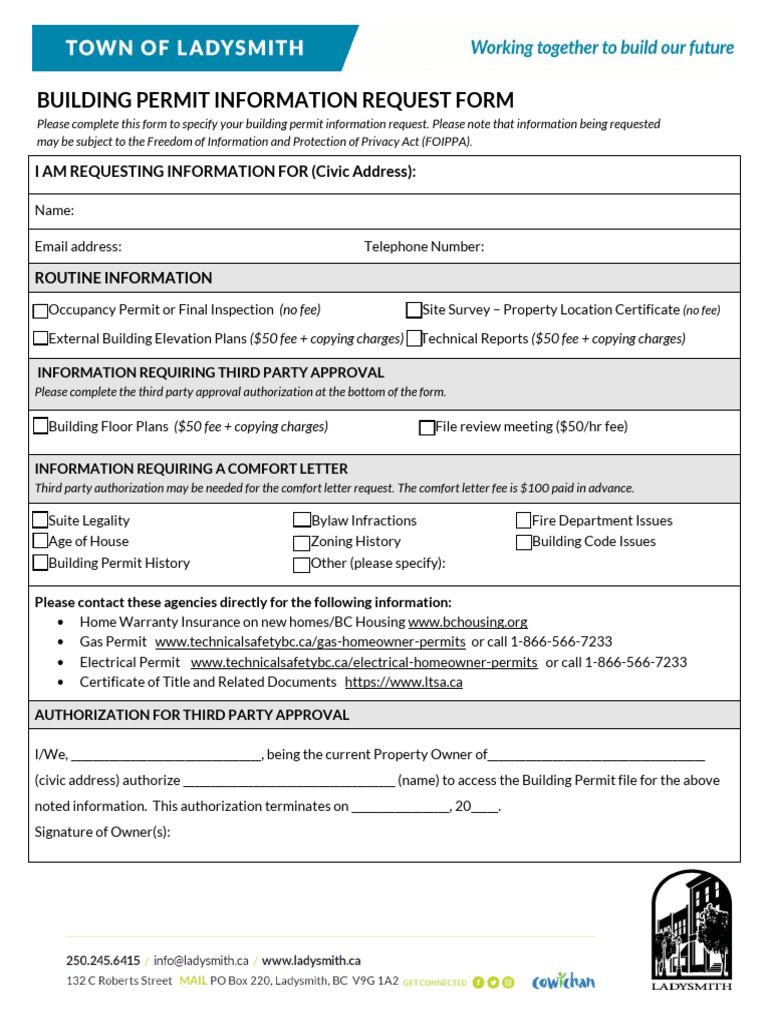 Building Permit Information Request Form | PDF