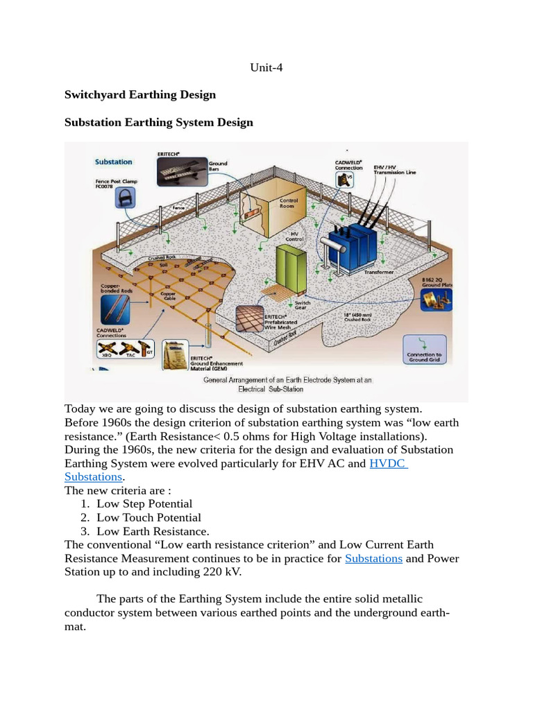 Switchyard Earthing Design | PDF | Power (Physics) | Electronic Engineering