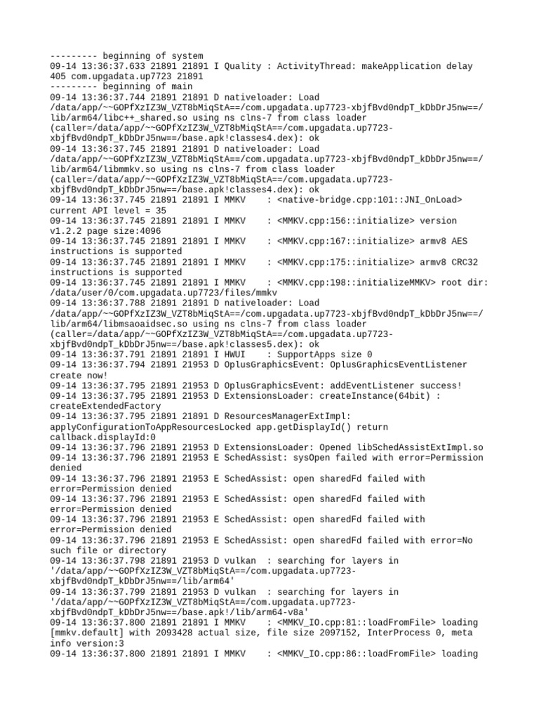 Com - Upgadata.up7723 Logcat | PDF | Android (Operating System) | Software