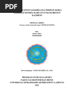 Proposal Skripsi Pengaruh Disiplin Kerja Dan Motivasi Kerja Terhadap ...