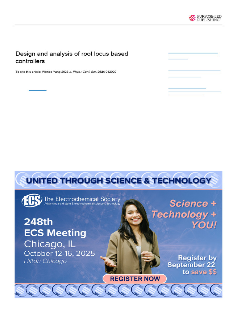Yang 2023 J. Phys. Conf. Ser. 2634 012020 | PDF | Control Theory ...