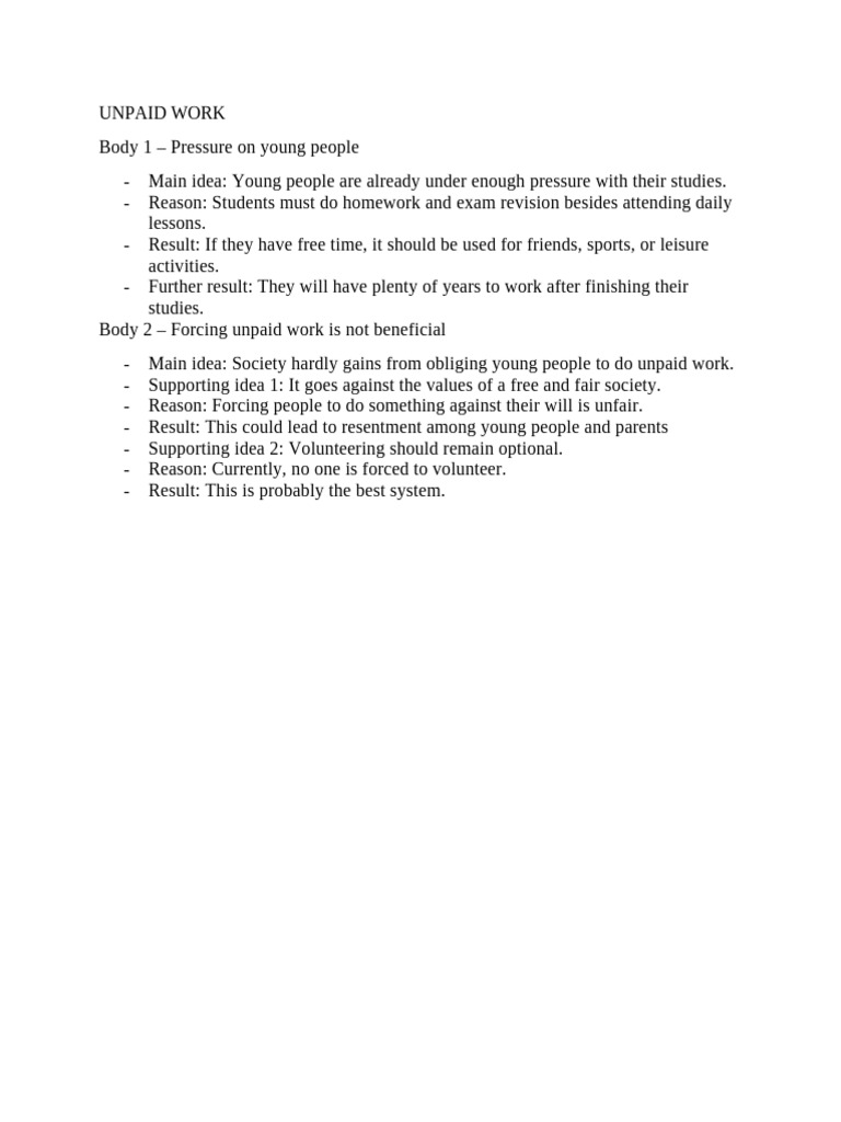 Unpaid Work | PDF