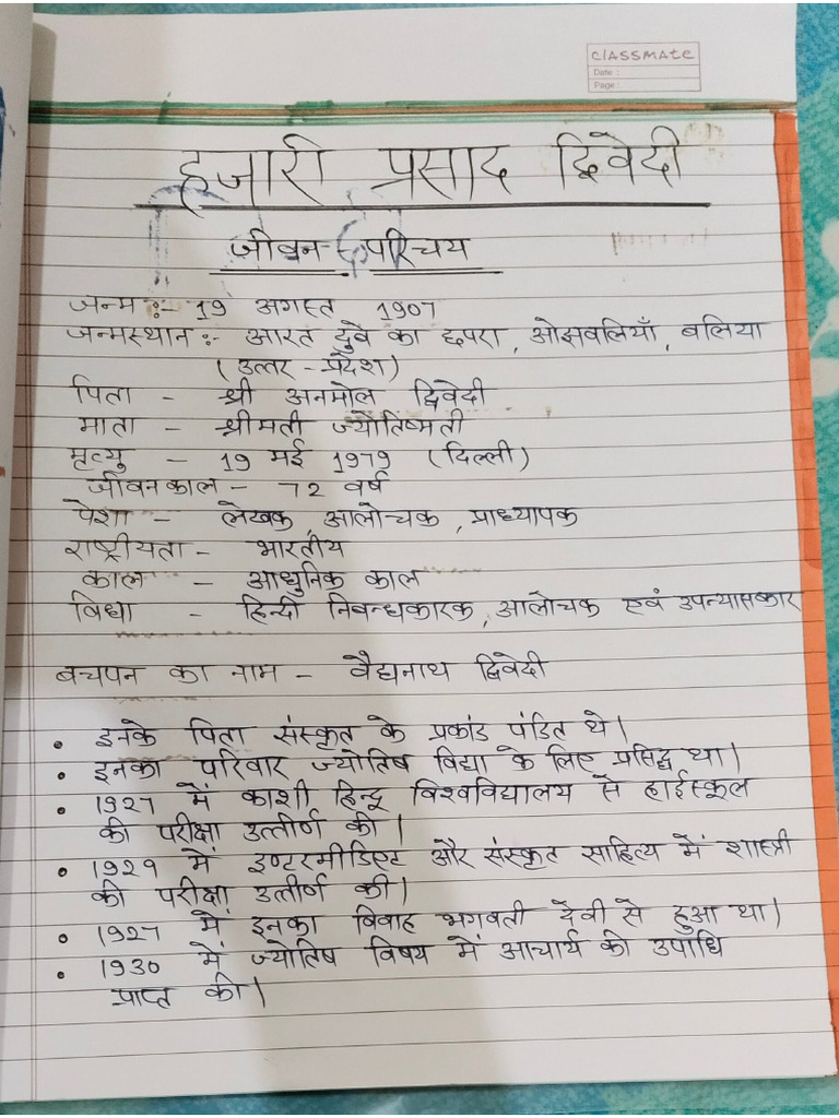 Hindi Project Work Pdf