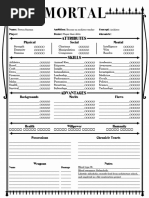 Hunter: The Reckoning 5E Character Sheet | PDF | Role Playing Games