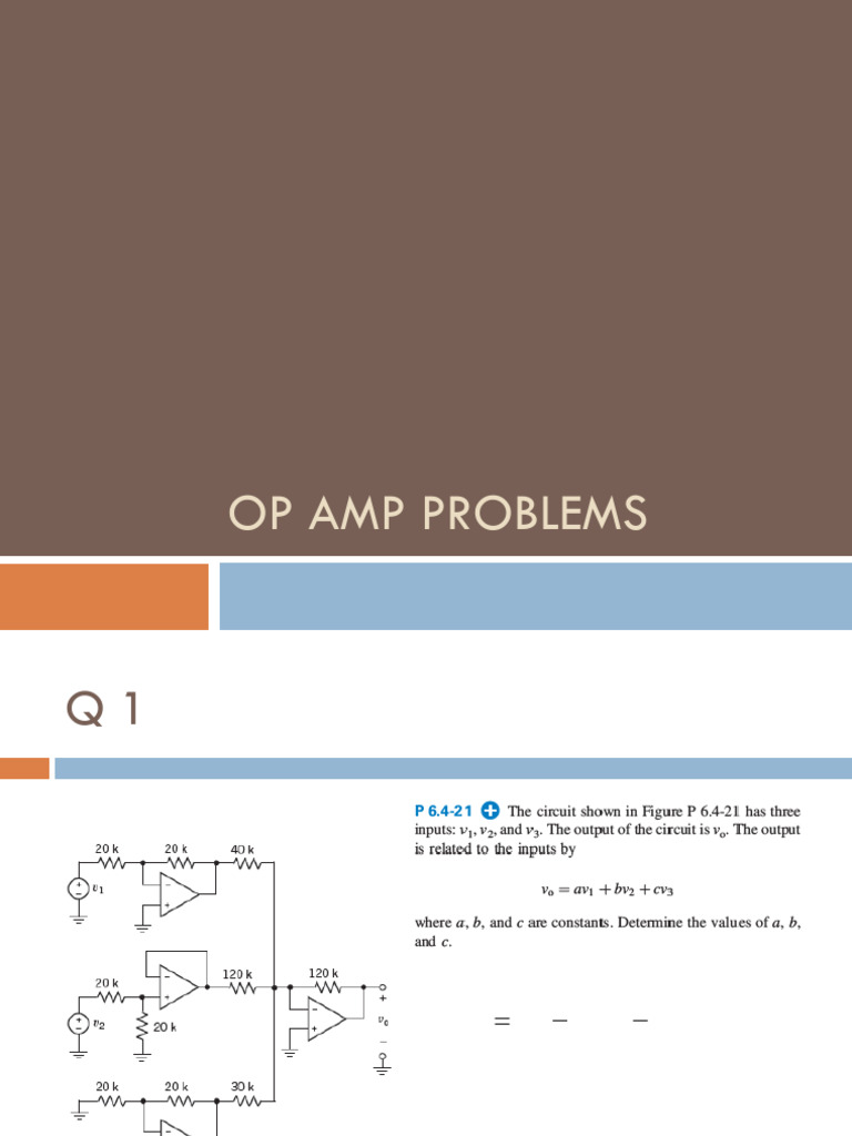 13 Op Amp Problems | PDF