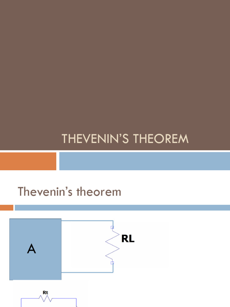 07 Thevenin's Theorem | PDF
