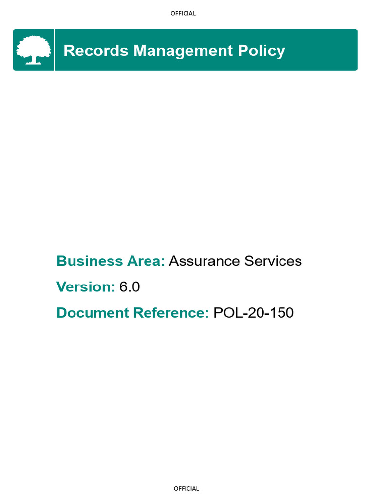 Records Management Policy Overview | PDF